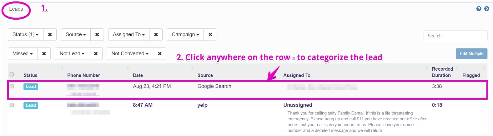 How to categorize leads in Marketing IQ?